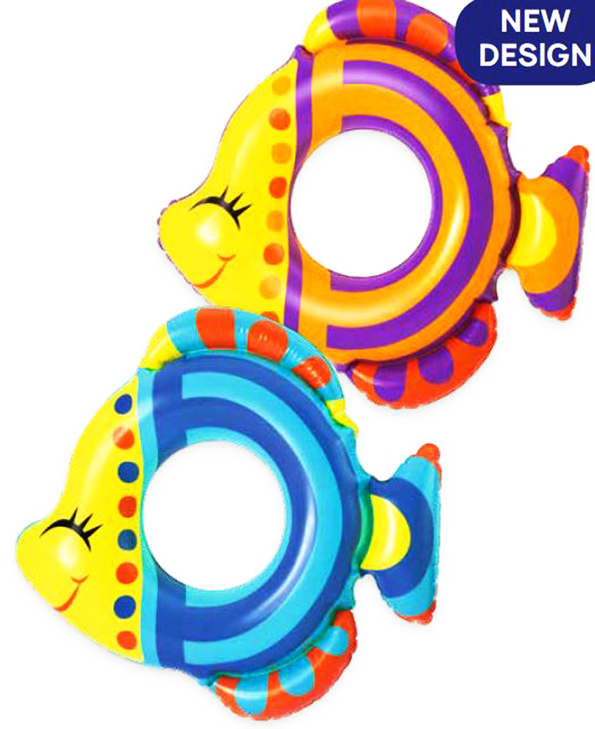 Inflatables and Floats Bestway Friendly Fish 32 x 30 Swim Ring, 3-6 Ye ...